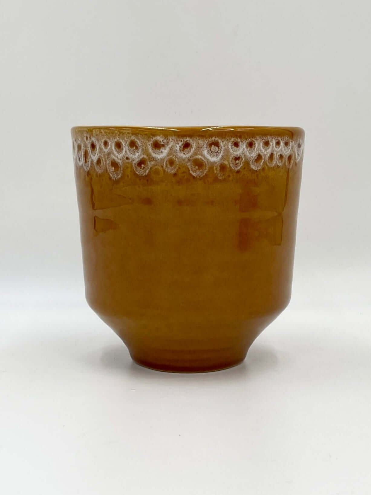 Handmade Otis Plant Pot, D16cm, Ochre